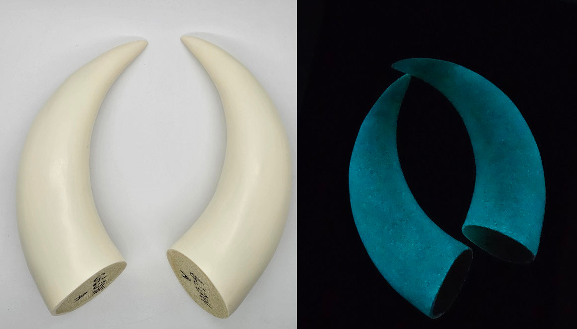 Plastic Glow in the Dark Large Bull Horns – DreamVision Creations