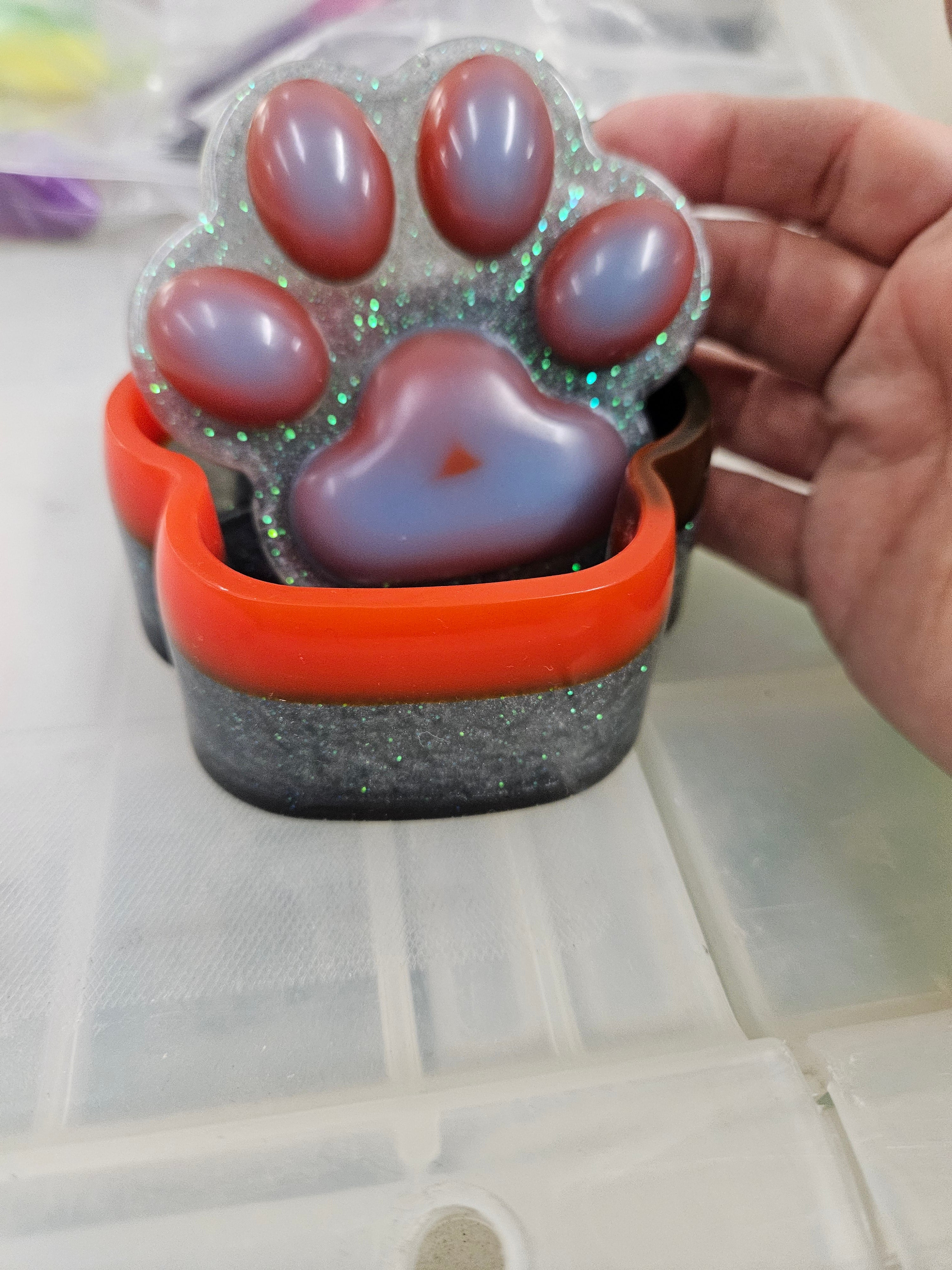 Resin Paw Box - Trinket/jewelry/misc – DreamVision Creations