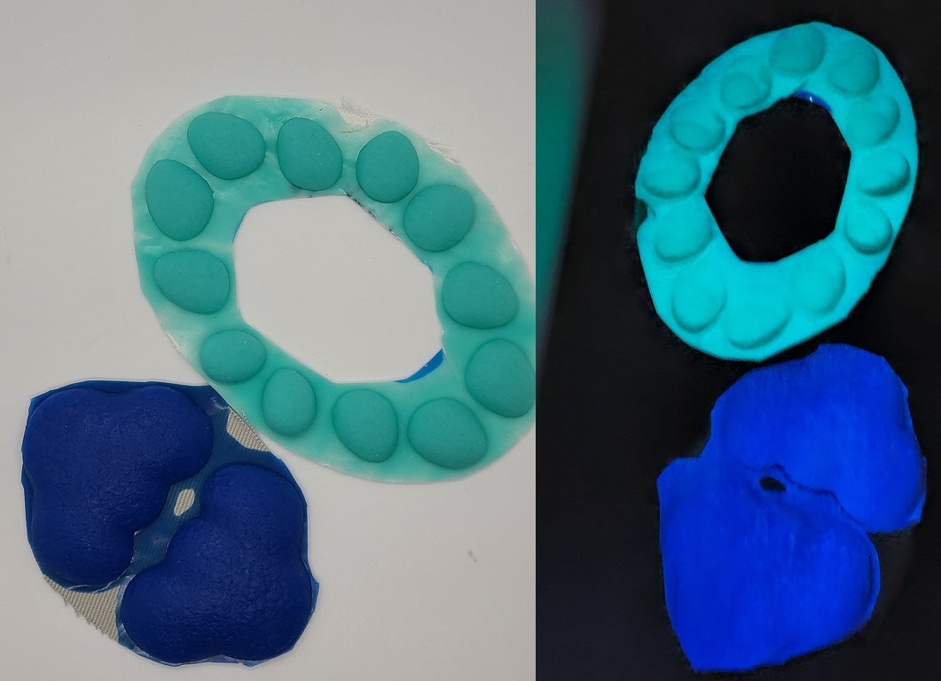 Silicone Glow in the Dark Small Finger Anthro No Heels K9 Handpads ...
