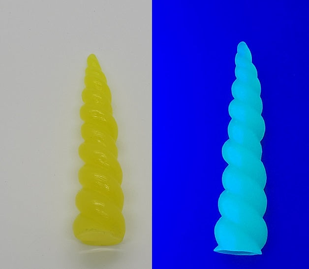 Plastic UV Reactive 4 Inch Straight Unicorn Horn – DreamVision Creations
