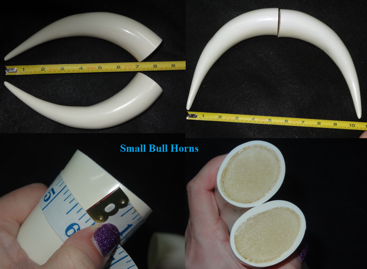 Plastic Opaque Small Bull Horns – DreamVision Creations